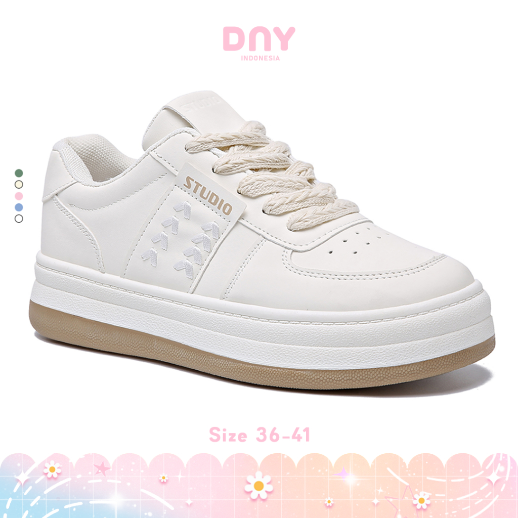 Jual Sepatu DNY Sneakers Olahraga Wanita Sepatu Cewek Terbaru ala Korea ...