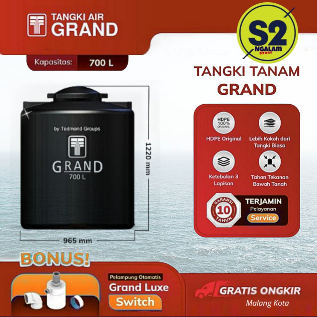 Jual Tandon Toren Tangki Air Tanam - Grand 700 Liter (Invoice) | Shopee ...