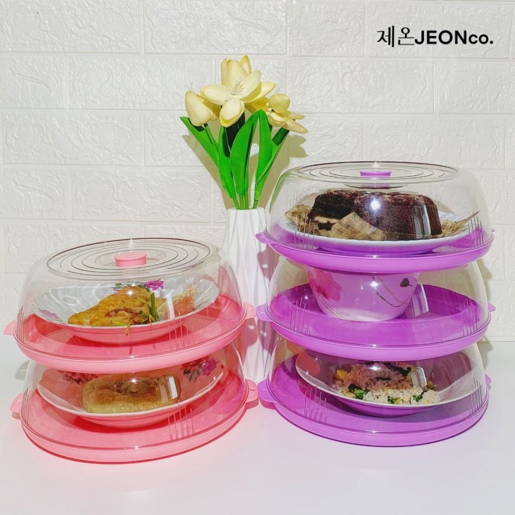 Jual Rak Tudung Saji Kristal 2 dan 3 Susun Tempat Penyimpanan Makanan ...