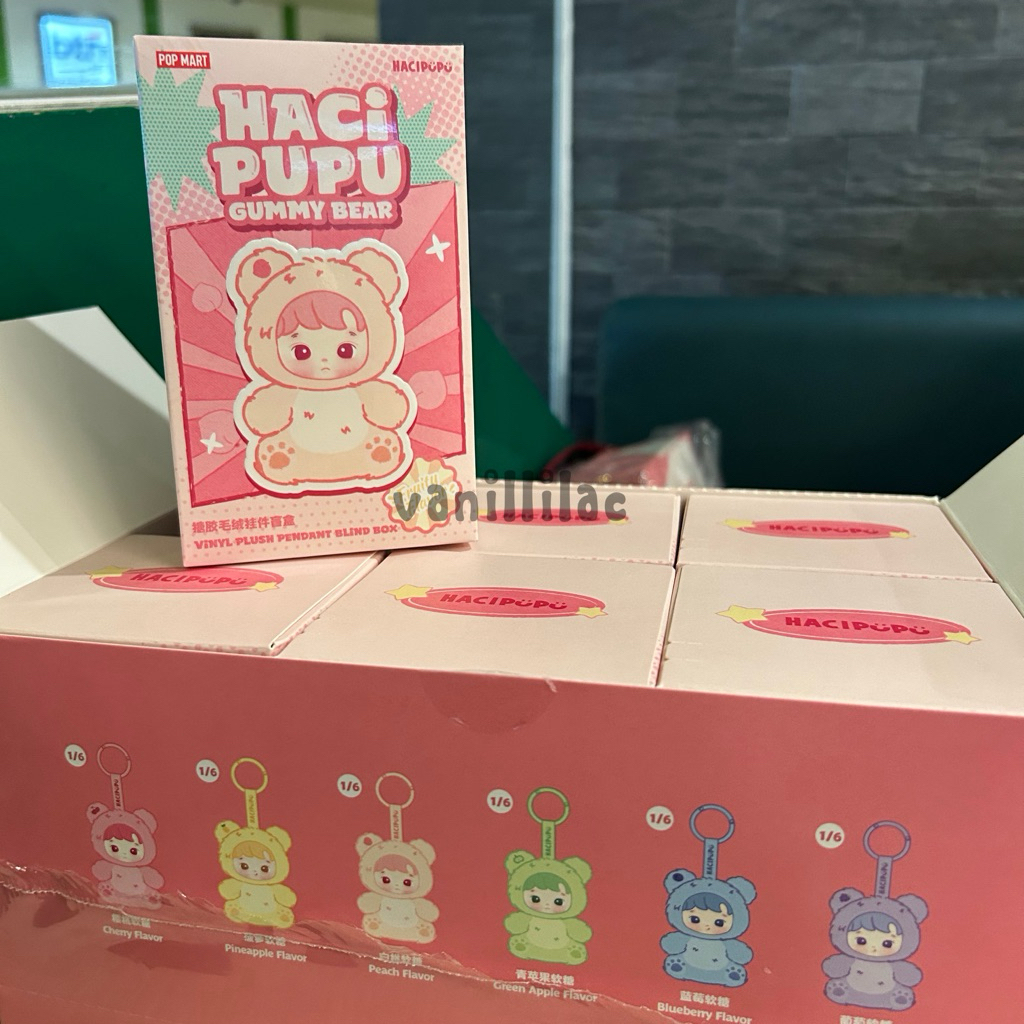 Jual ORI Pop Mart Hacipupu Gummy Bear selected Cherry Flavor Peach ...