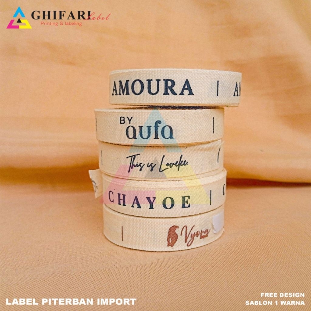 Jual 100 pcs label katun label baju / label hijab / label pengganti ...