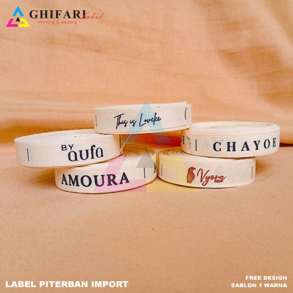 Jual (100 pcs) Label cottan lembut /Free Desain/Custom/Label,label baju,label baju custom,label ...
