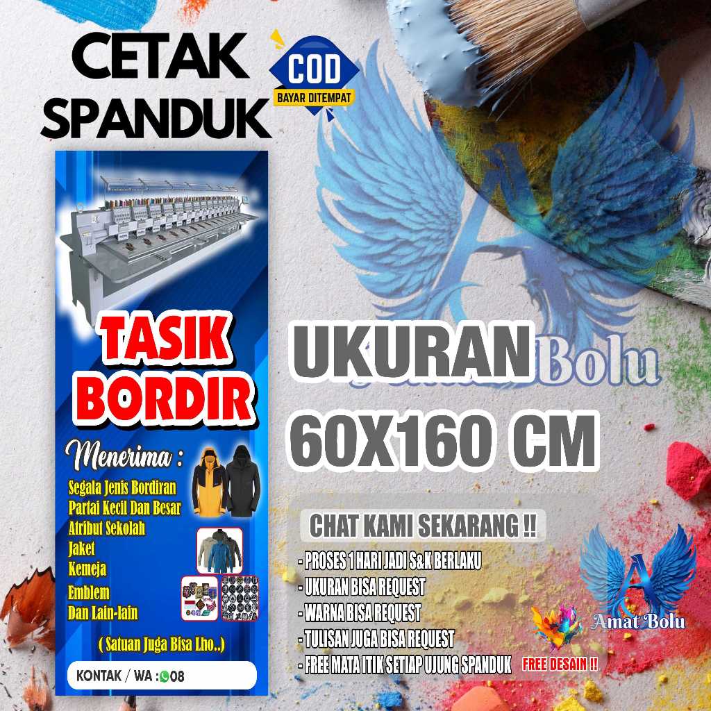 Jual Cetak Spanduk Cetak Banner SPANDUK JAHIT ,BORDIR VERMAK Costom ...