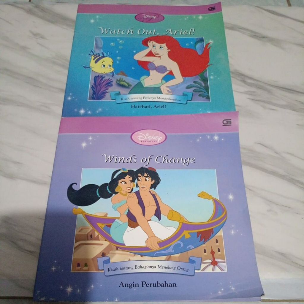 Jual Paket 2 buku bekas Disney Princess (belajar sifat Sifat baik dari ...