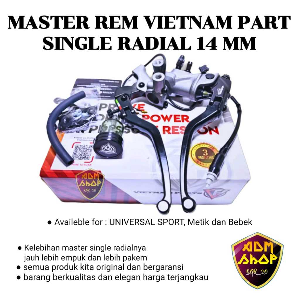 Jual MASTER REM VIETNAM CORSA RCS 19 PAKET HANDLE REM UNIVERSAL MOTOR MASTER REM PLUS HANDLE ...
