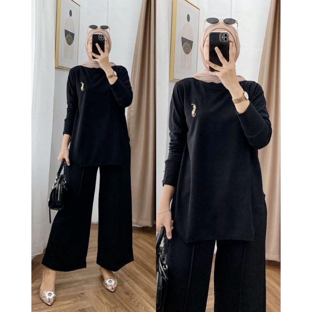 Jual Oneset knite premium/oneset Knit polos/knit viral | Shopee Indonesia