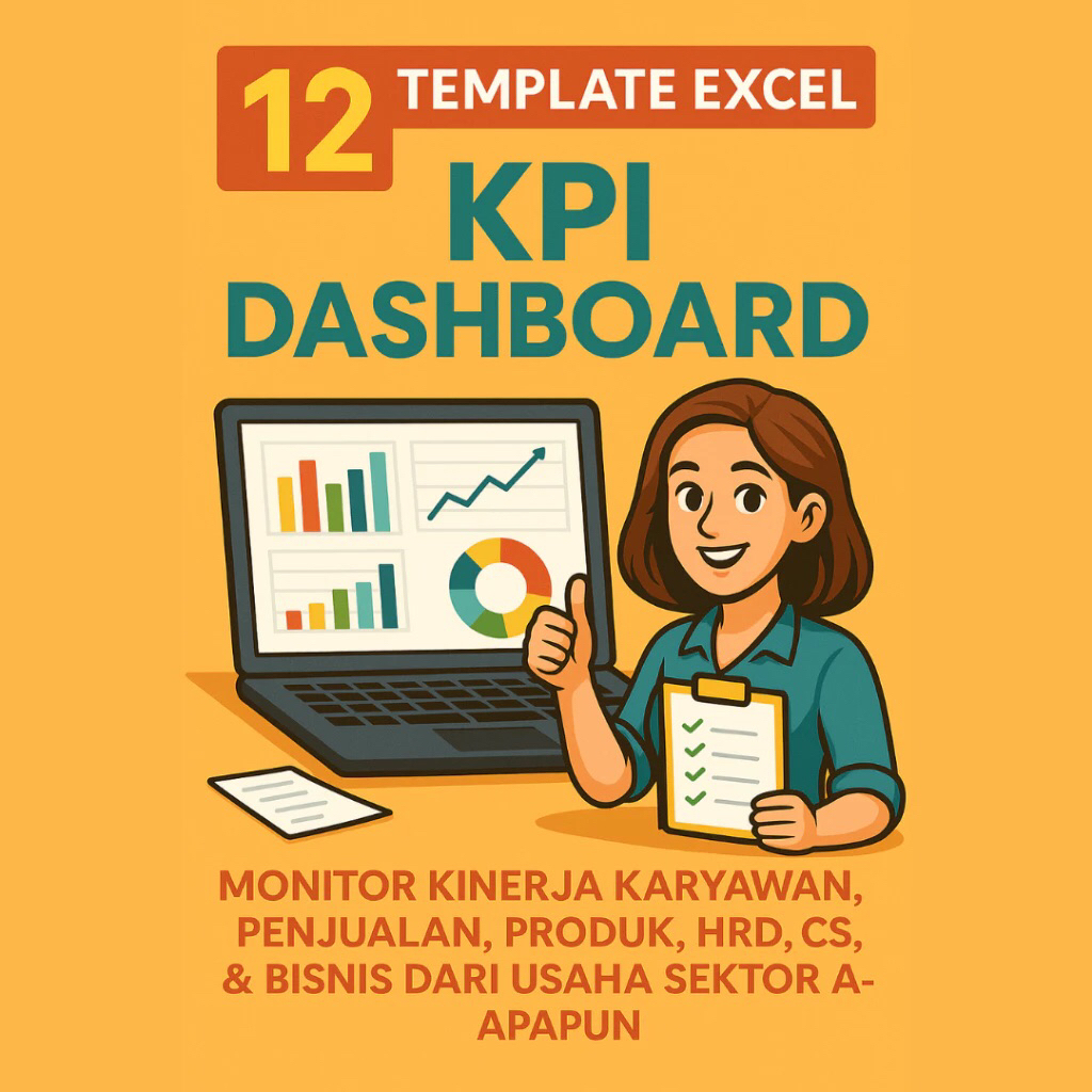 Jual Template Excel KPI Dashboard - Monitor Kinerja Karyawan, Penjualan, Produk, HRD, Cs Dan ...