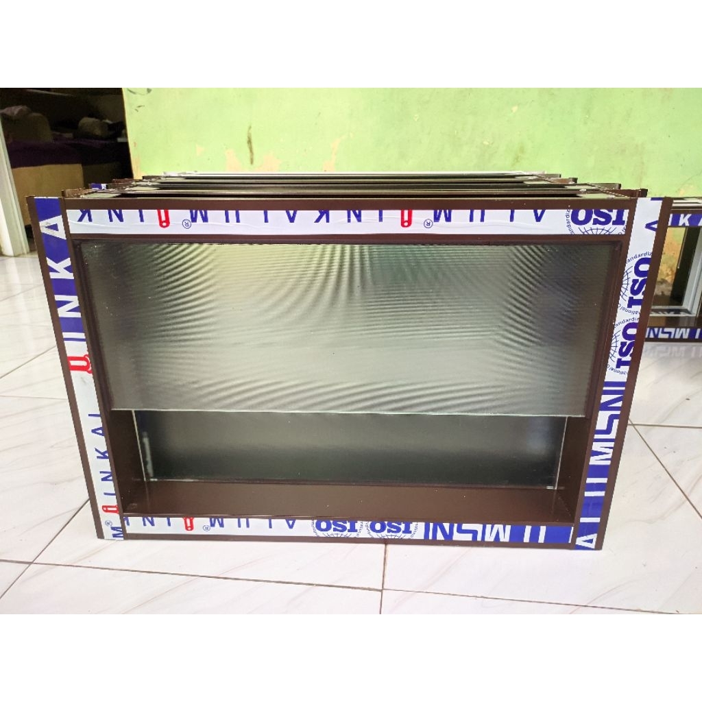 Jual boven ventilasi kaca zig zag alumunium 30x60 free packing kayu ...