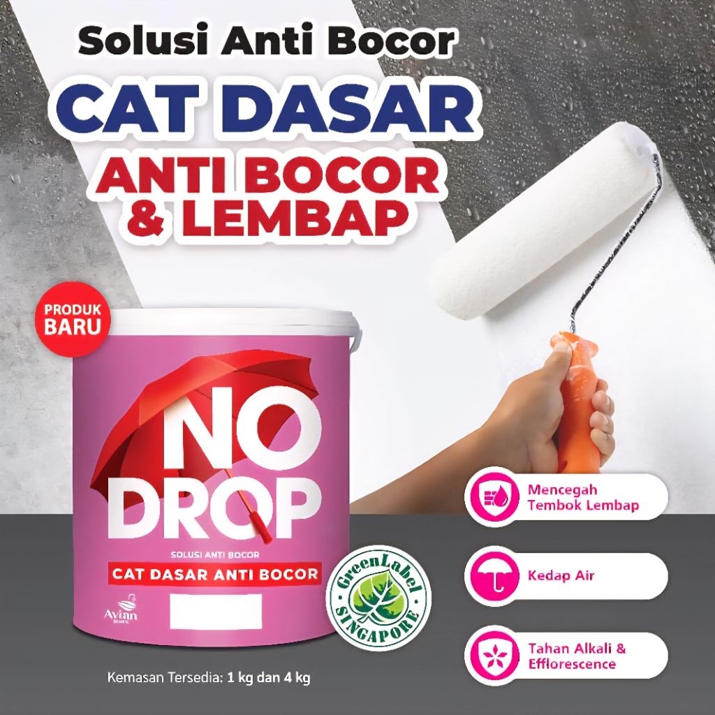 Jual No drop Cat Dasar / cat untuk dinding tembok lembab anti bocor dari tetangga | Shopee Indonesia