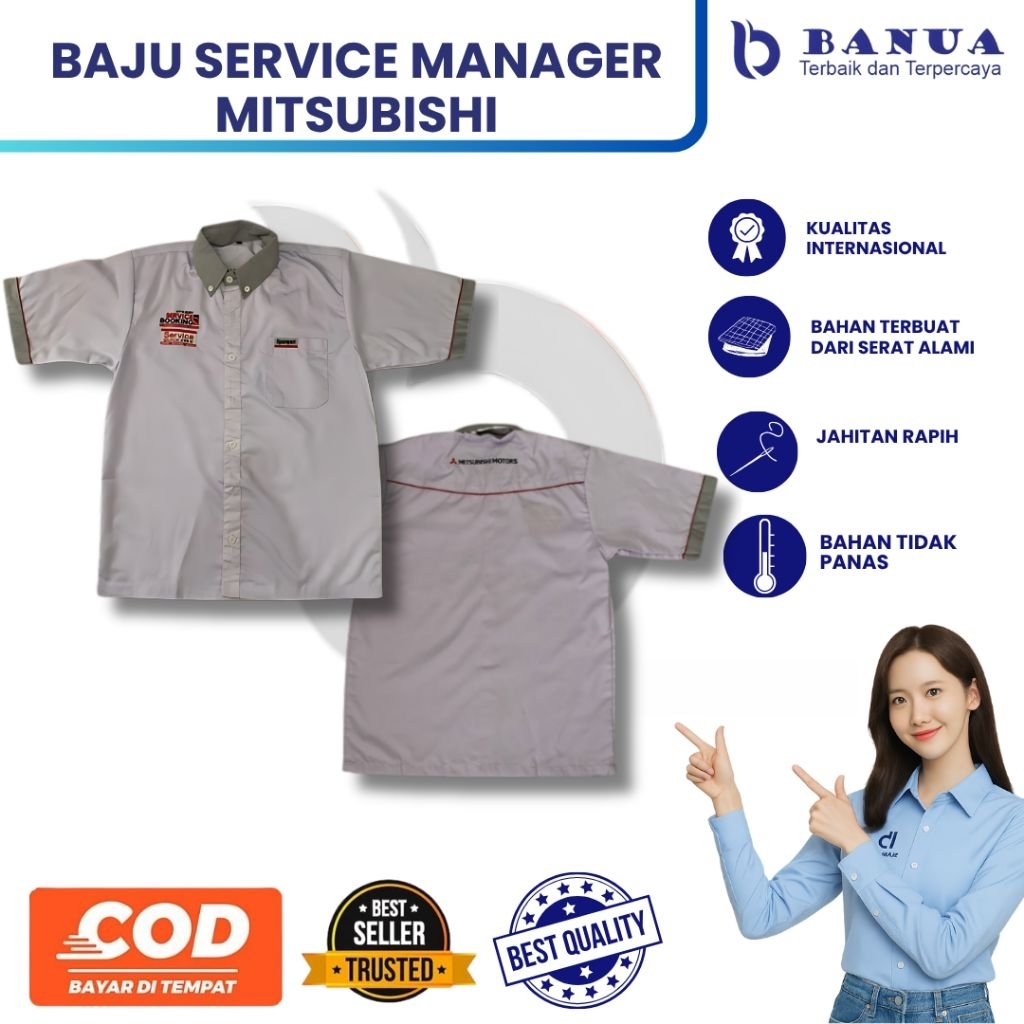 Jual Baju Standar Mitsubishi Mobil Manager | Kemeja Manajer Mitsubishi ...