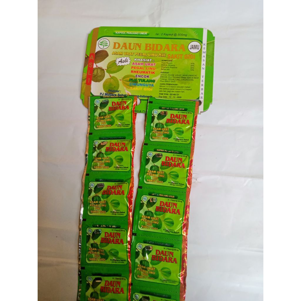 Jual Kapsul Jamu Daun Bidara Asam Urat Pegal linu plus sakit gigi ...