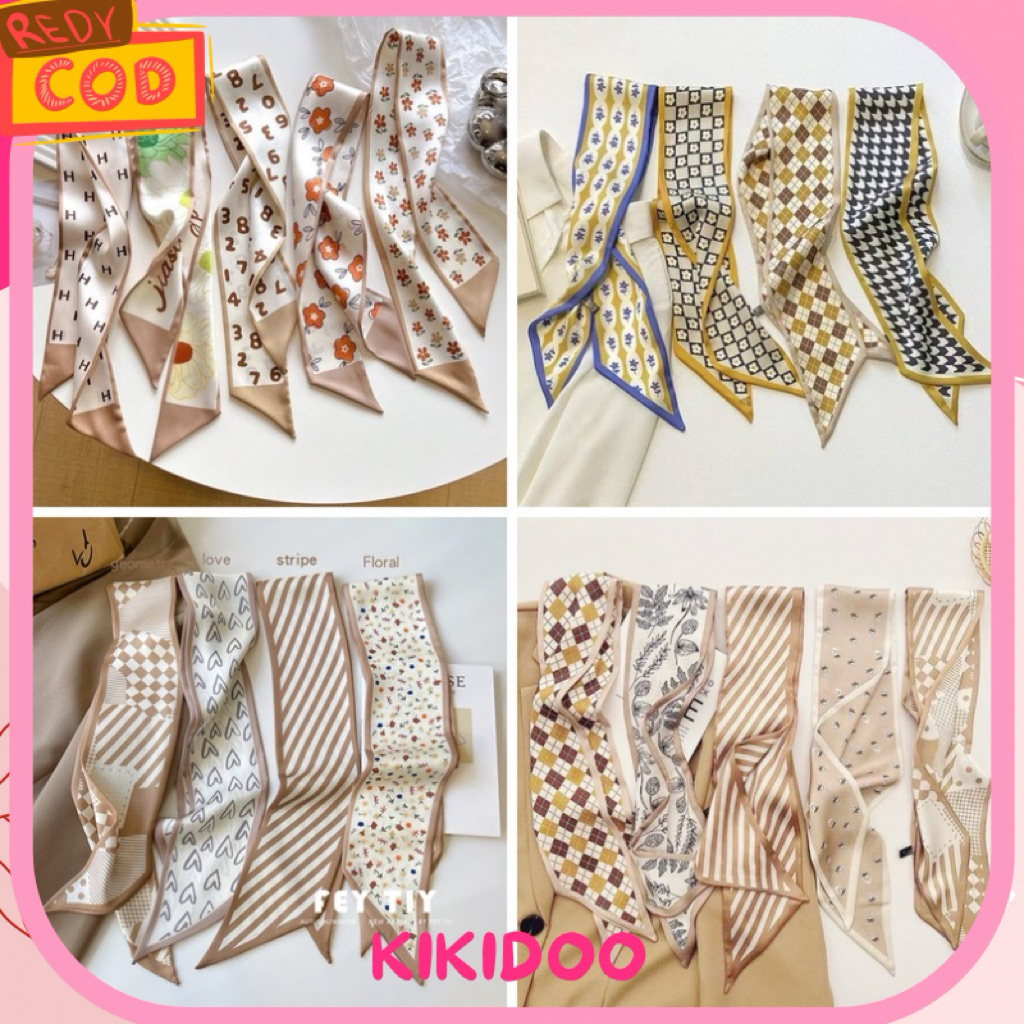 Jual Kikidoo Twilly Bag Syal Kain Lembut | Scarf Twilly Fashion Korea ...