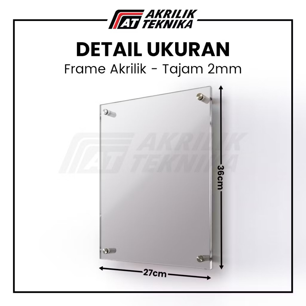 Jual Frame Akrilik A4 / Bingkai Poster Dinding / Display Menu Acrylic ...