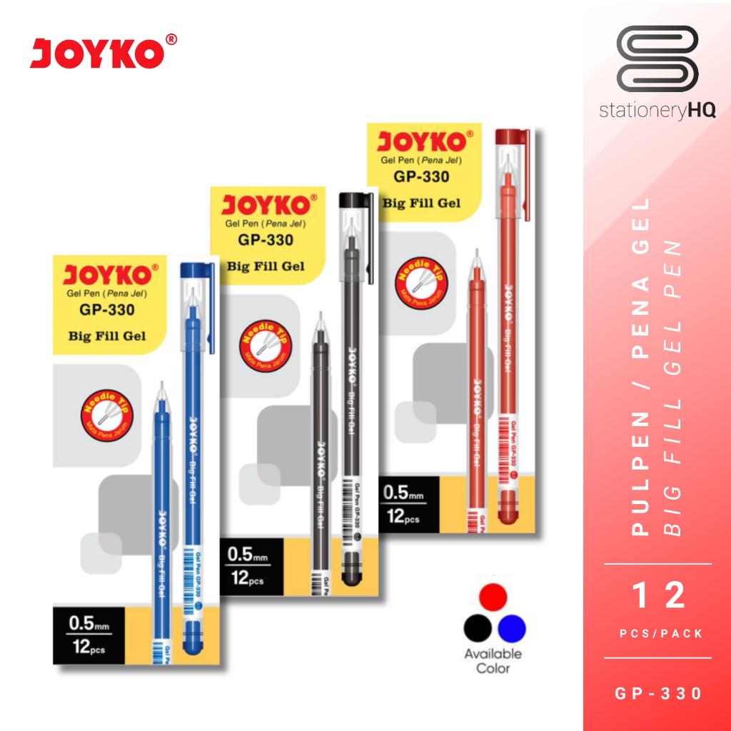 Jual (12 Pcs) Joyko Pulpen GP-330 Gel 0.5 | Shopee Indonesia