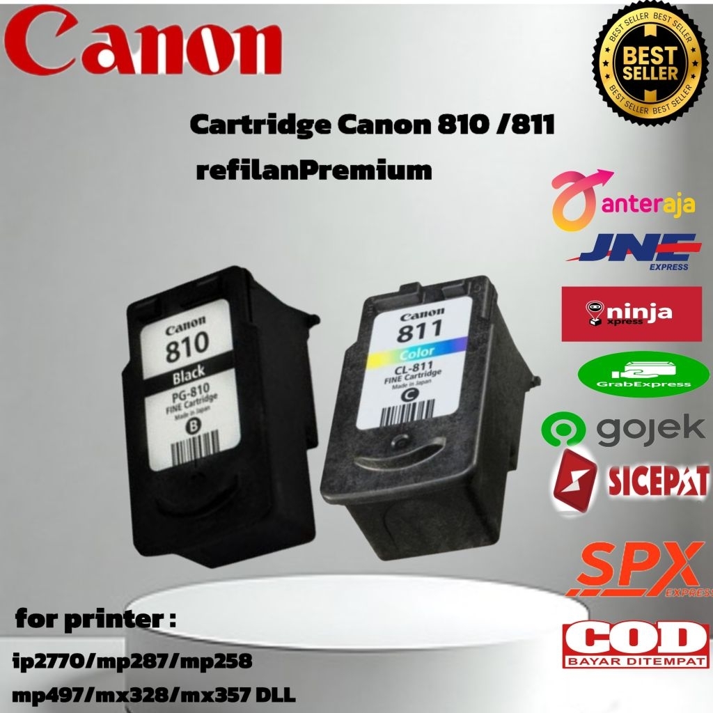 Jual Tinta Catridge Canon 810 811 black and color siap pakai for ...