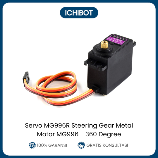 Jual 360 Degree Servo MG996R Steering Gear Metal Motor MG996 - Servo ...