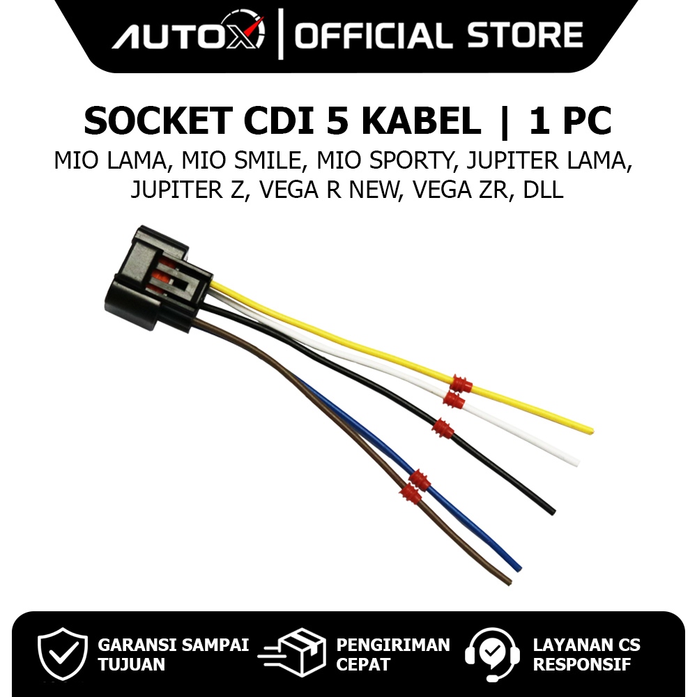 Jual Soket CDI 5 Kabel Mio Lama Smile Sporty & Jupiter Z Old & Vega R ...