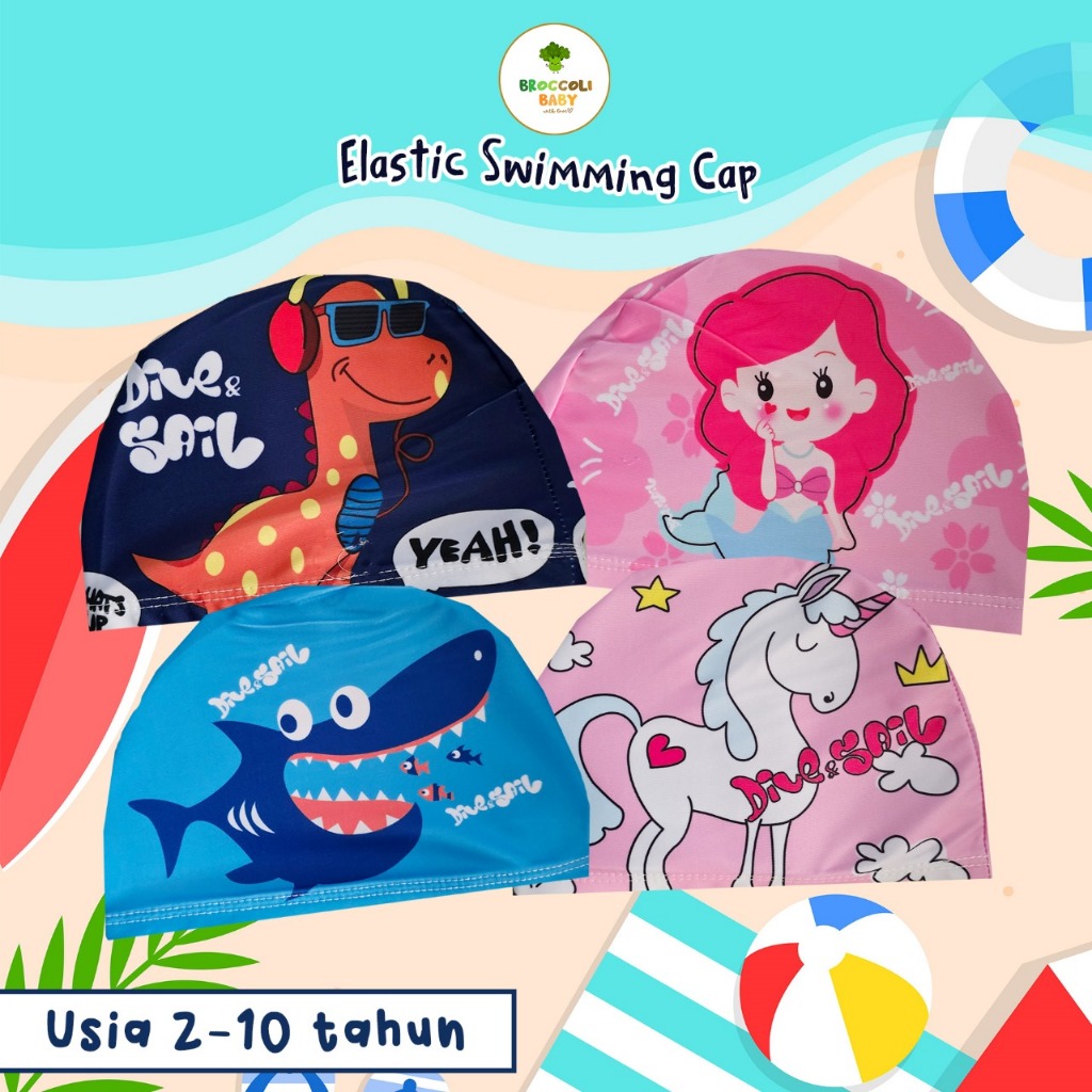 Jual BROCCOLI BABY - TOPI RENANG ANAK SWIMMING CAP CHILDREN | Shopee ...