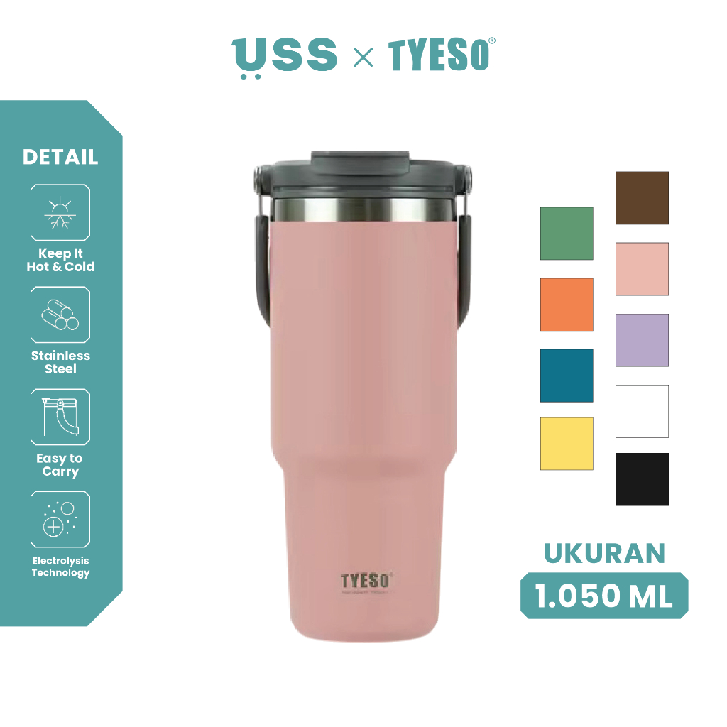 Jual USS x Tyeso Tumbler Portable Stainless 1050 mL TS-8829 Thermos Cup Vacuum Insulated ...