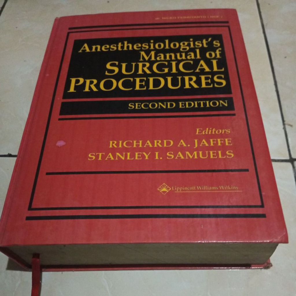 Jual buku Anesthesiologist's Manual of SURGICAL PROCEDURES ( second ...