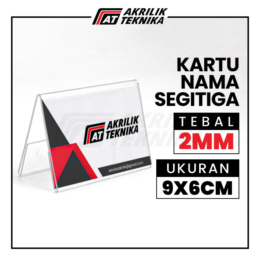 Jual Papan Nama Akrilik Stand Display Meja Kantor Bisnis Kartu Name Tag ...