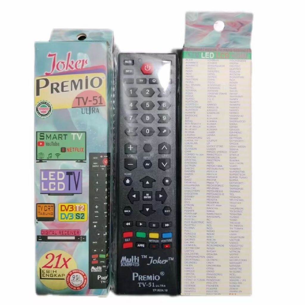 Jual Remote Joker 18× TV + STB + Digital Receiver lebih lengkap/ Joker ...
