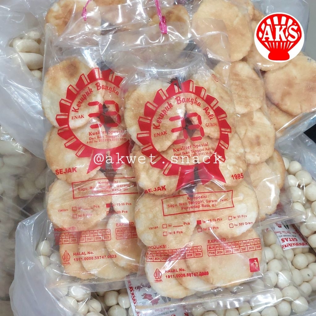 Jual Kemplang Ikan Panggang 33 (16kpg) snack makanan khas Bangka Akwet ...