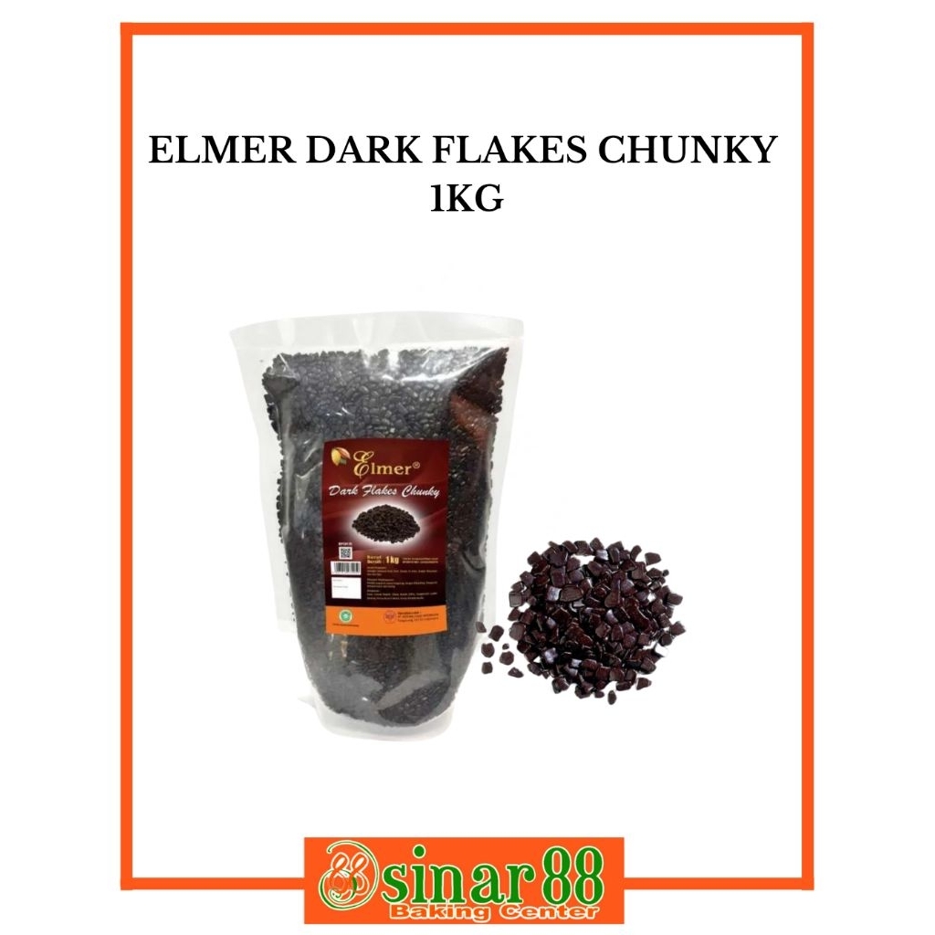 Jual Elmer Dark Choco Flakes Chunky 1kg | Shopee Indonesia