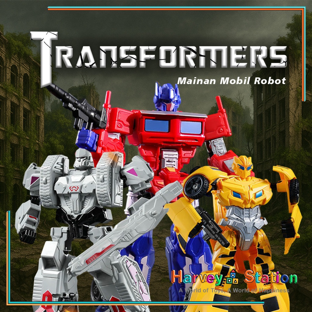 Jual Mainan Robot Transformer Optimus Prime Megatron Bumble Bee Main ...