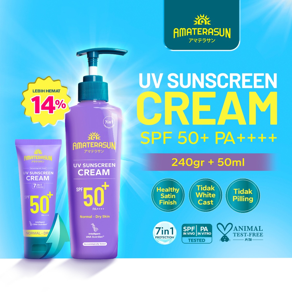 Jual AMATERASUN [REAL SPF Certified] UV Sunscreen Cream SPF 50+ PA++++ | Shopee Indonesia