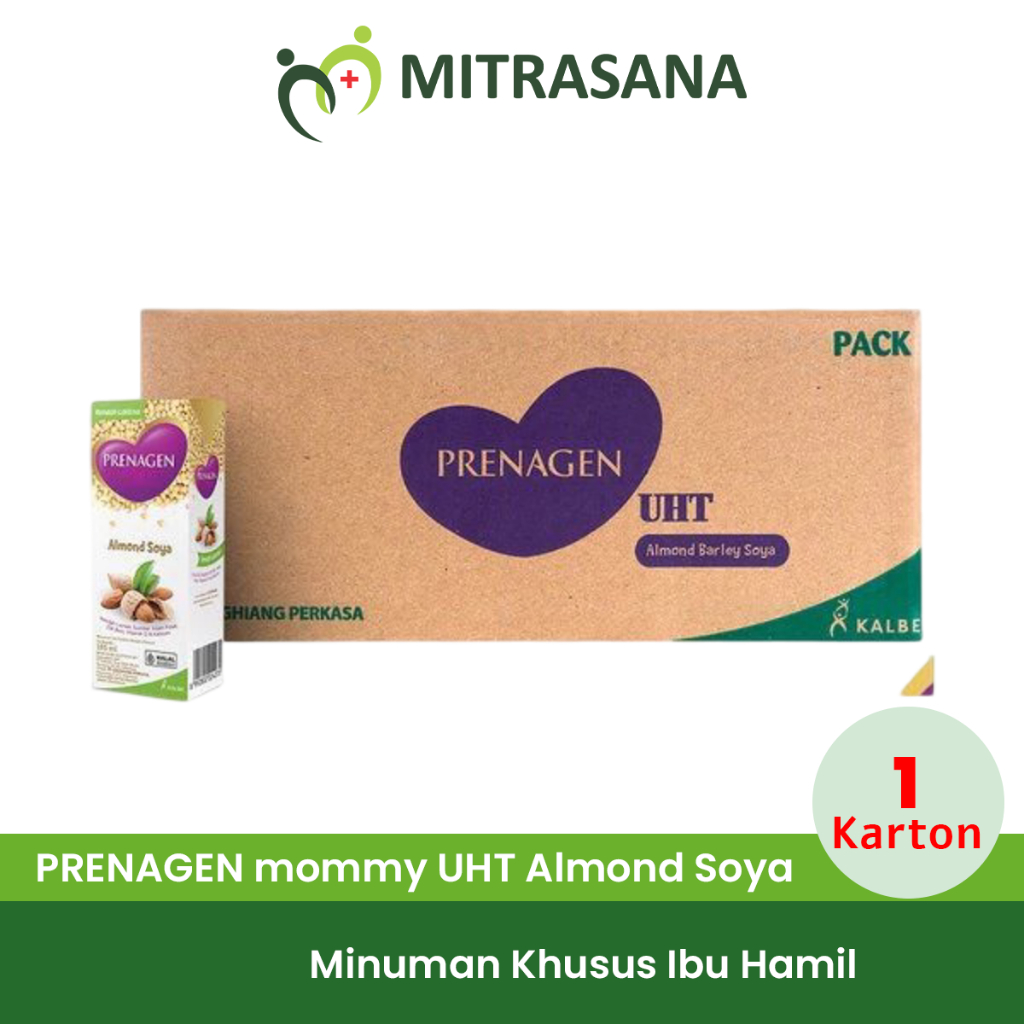 Jual Prenagen Mommy UHT Almond Soya 185ml (1 Karton) - Nutrisi Ibu ...