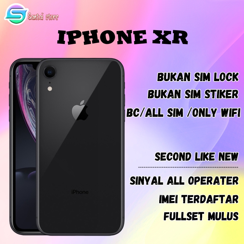 Jual iPhone XR 64GB 128GB Fullset Mulus Second ORI100% Like New No Refurb Sinyal All operater ...