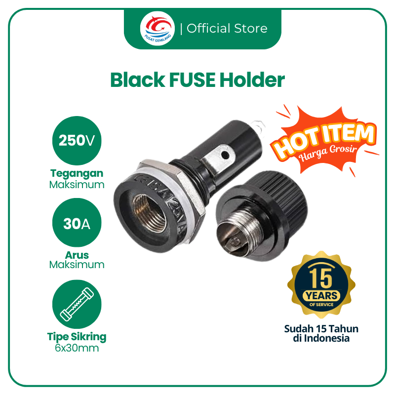 Jual Dudukan Fuse Panel Sekring Holder Hitam Tahan Panas untuk Audio ...