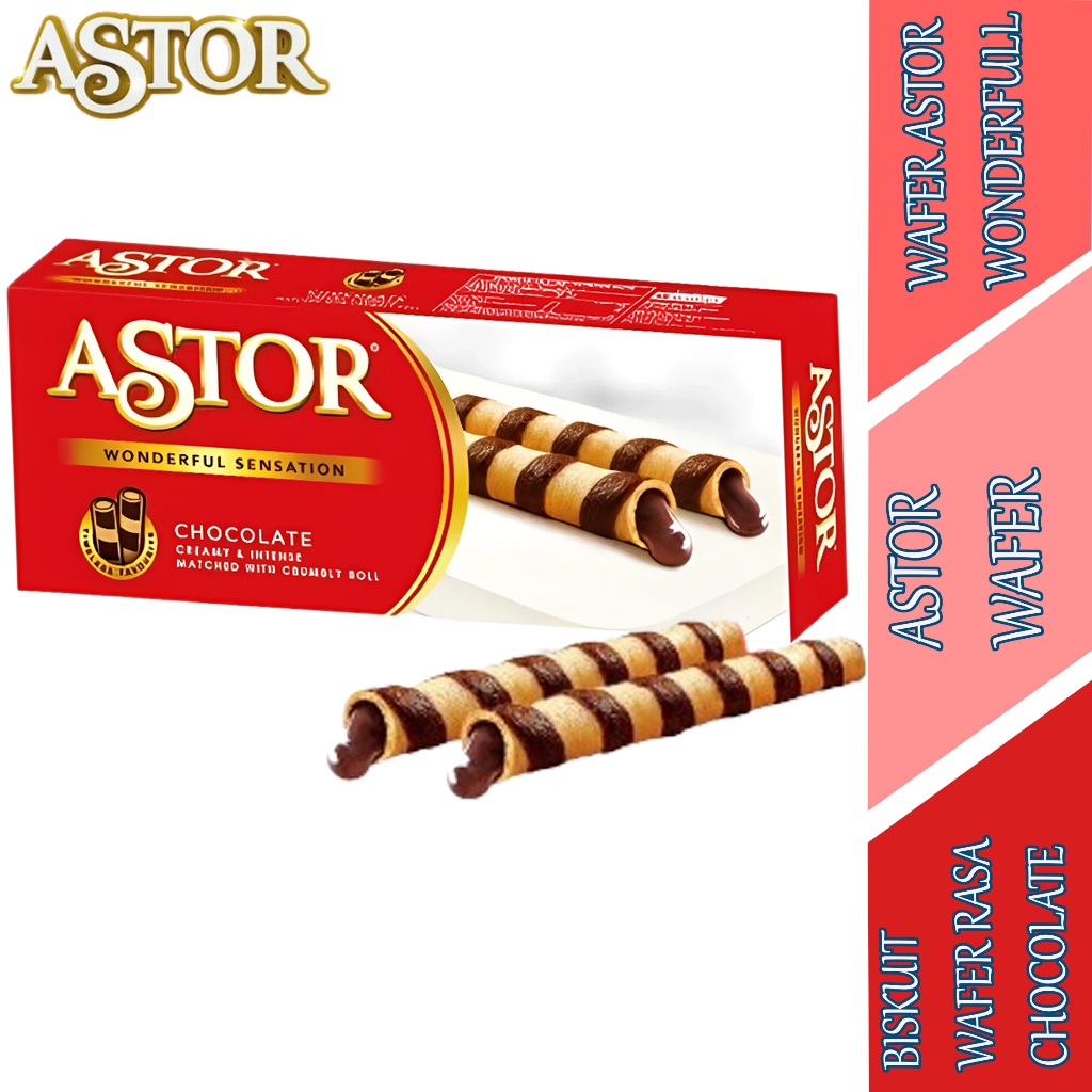 Jual Biskuit Astor Rasa Cokelat - Astor Roll - Biskuit Wafer Astor ...