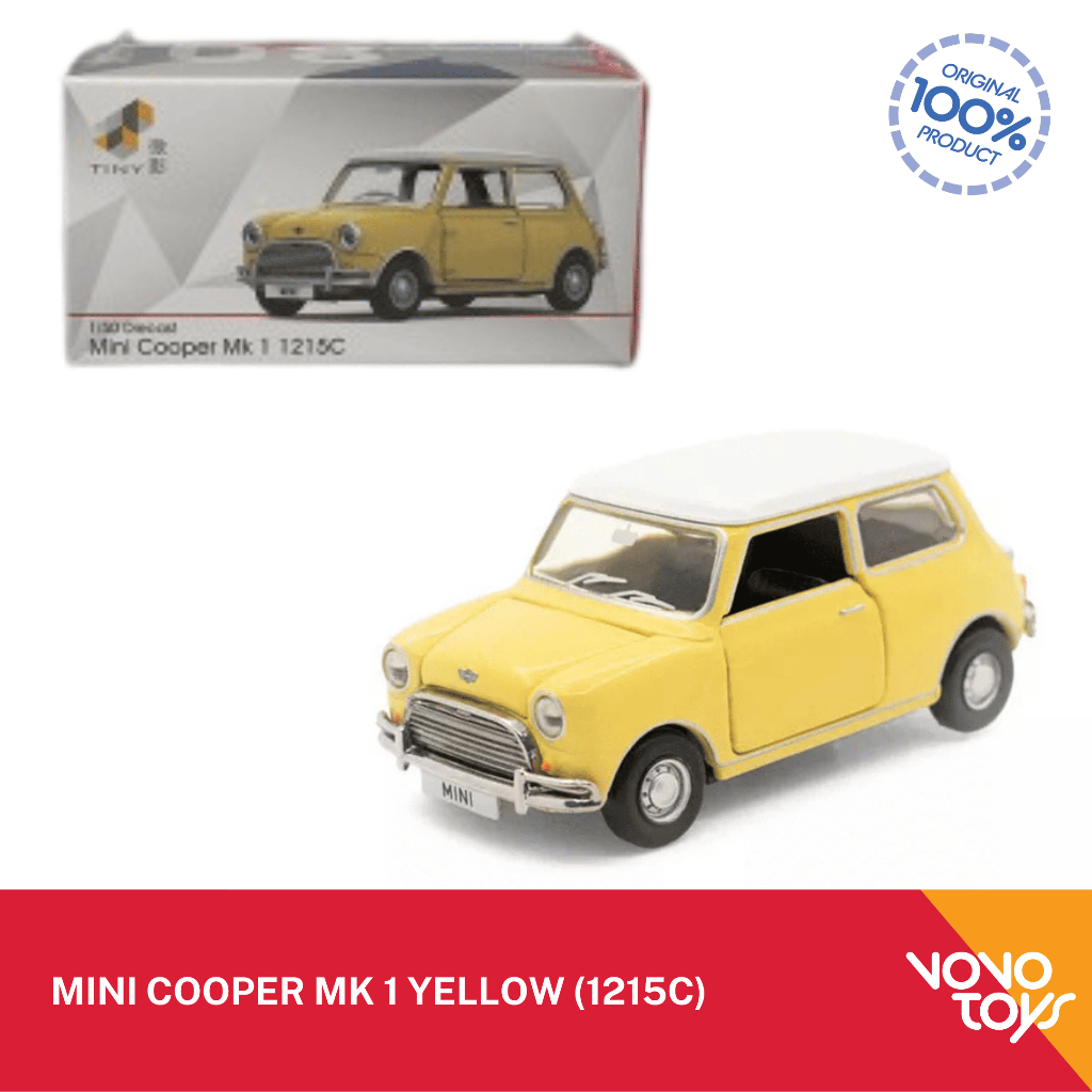 Jual Tiny 1/50 Mini Cooper MK 1 Yellow (1215c) | Shopee Indonesia