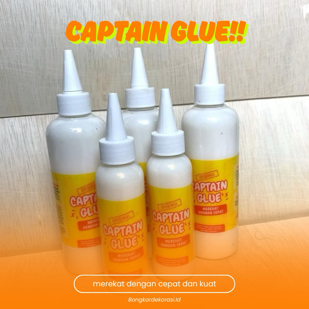 Jual Lem Kayu Serbaguna Captain glue Perekat Wall Batten, Pvc, Mdf ...