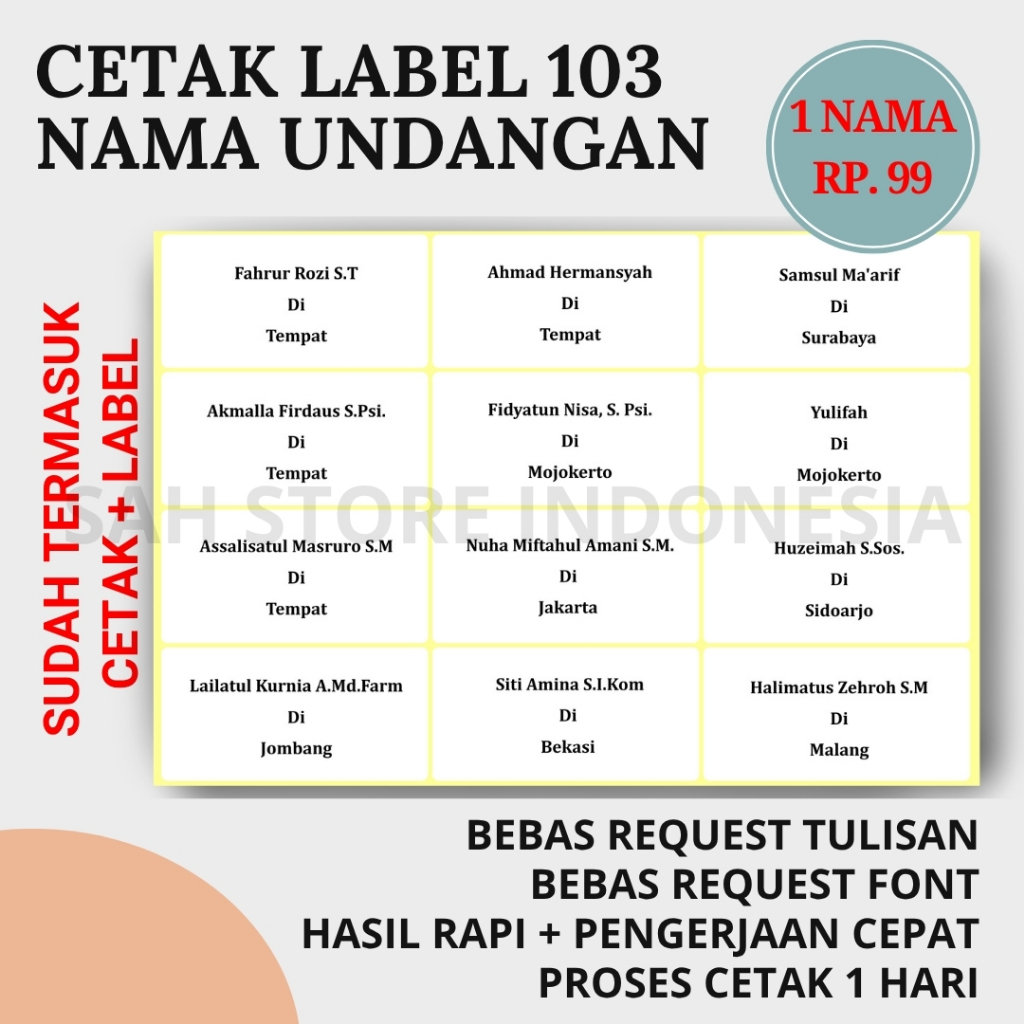 Jual CETAK LABEL NAMA UNDANGAN 103 - PRINT NAMA UNDANGAN - CETAK STIKER ...