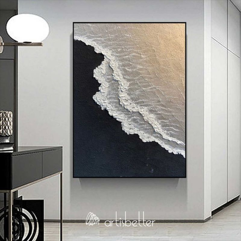 Jual LUKISAN 3D OCEAN ART MONOCROME AKRYLIK ON KANVAS ,, PAJANGAN ...