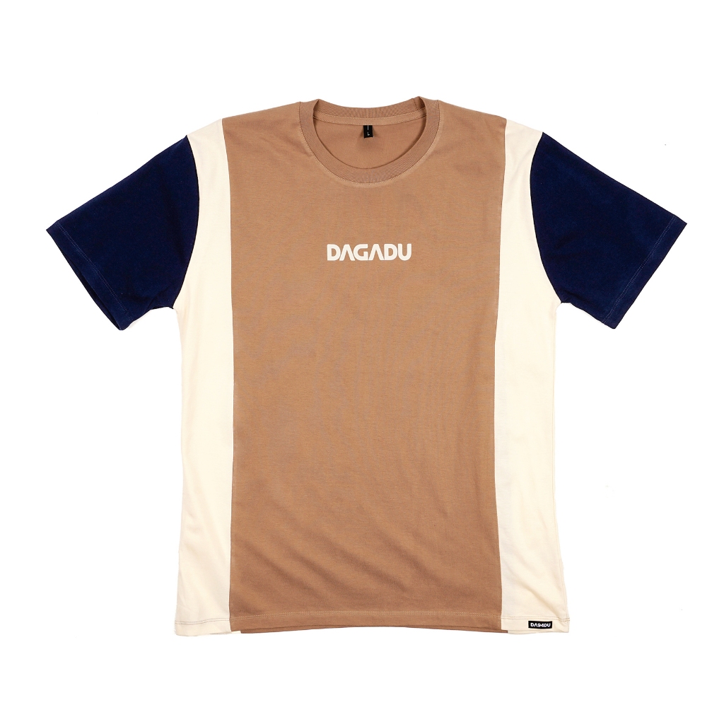 Jual Dagadu Kaos Navy Brown Cut & Sew | Shopee Indonesia
