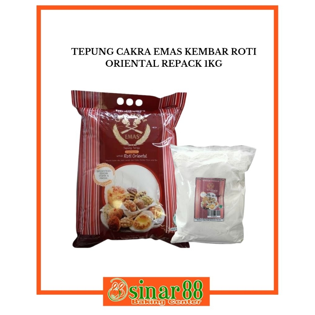 Jual Tepung Cakra Emas Roti Oriental 1kg | Shopee Indonesia