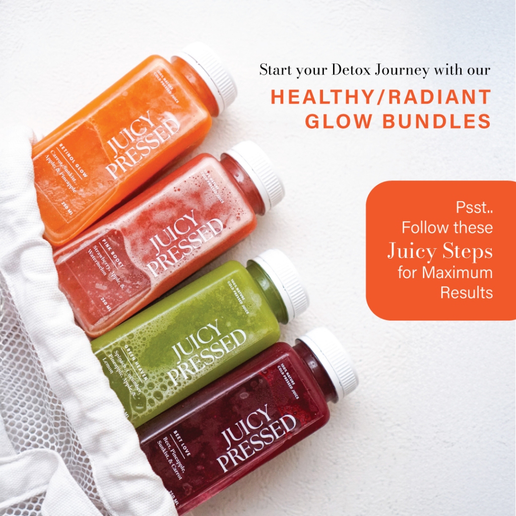 Jual Radiant glow / Paket 8 botol Jus detox Cold Pressed Juice Bandung ...