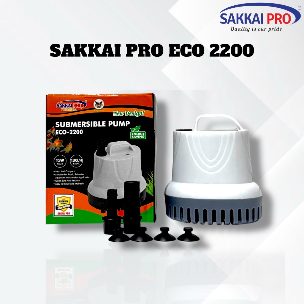 Jual Pompa Air Celup Aquarium 1500 L/H SAKKAI PRO ECO 2200 Mesin PSP ...