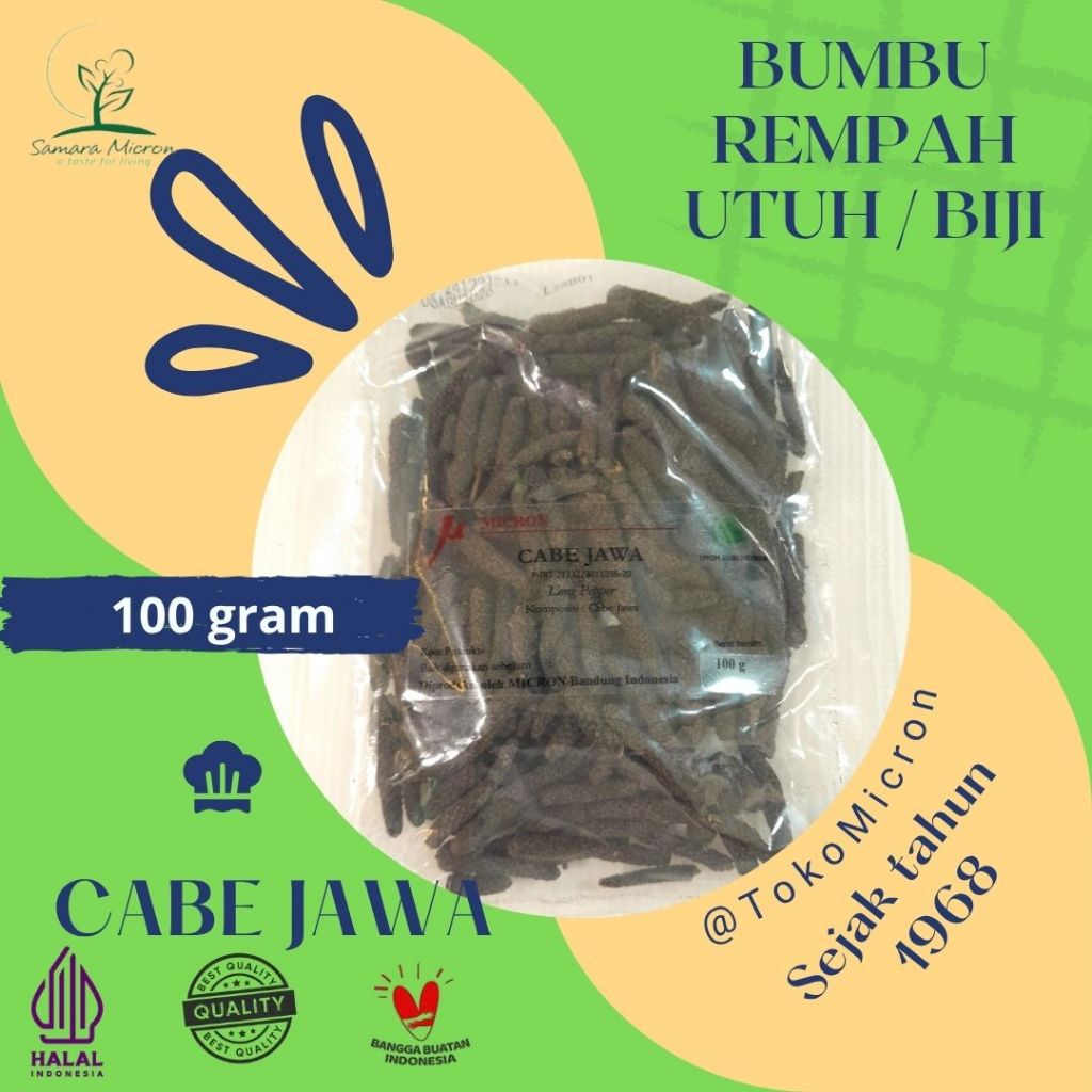 Jual Bumbu Rempah Samara Micron - Cabai Jawa Utuh - Cabe Jawa biji ...