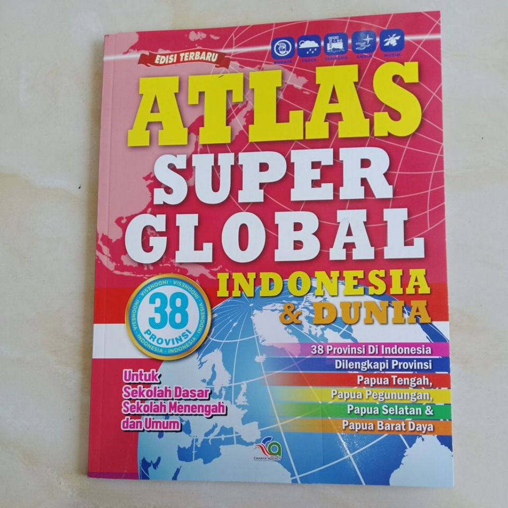 Jual Atlas Super Global Indonesia - Dunia 38 provinsi. | Shopee Indonesia