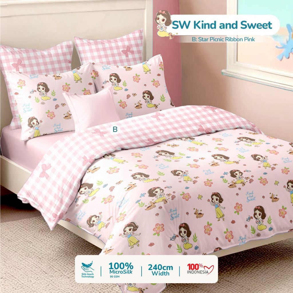 Jual Sprei princes snow white kind sweet ukuran lengkap sprei set sprei ...