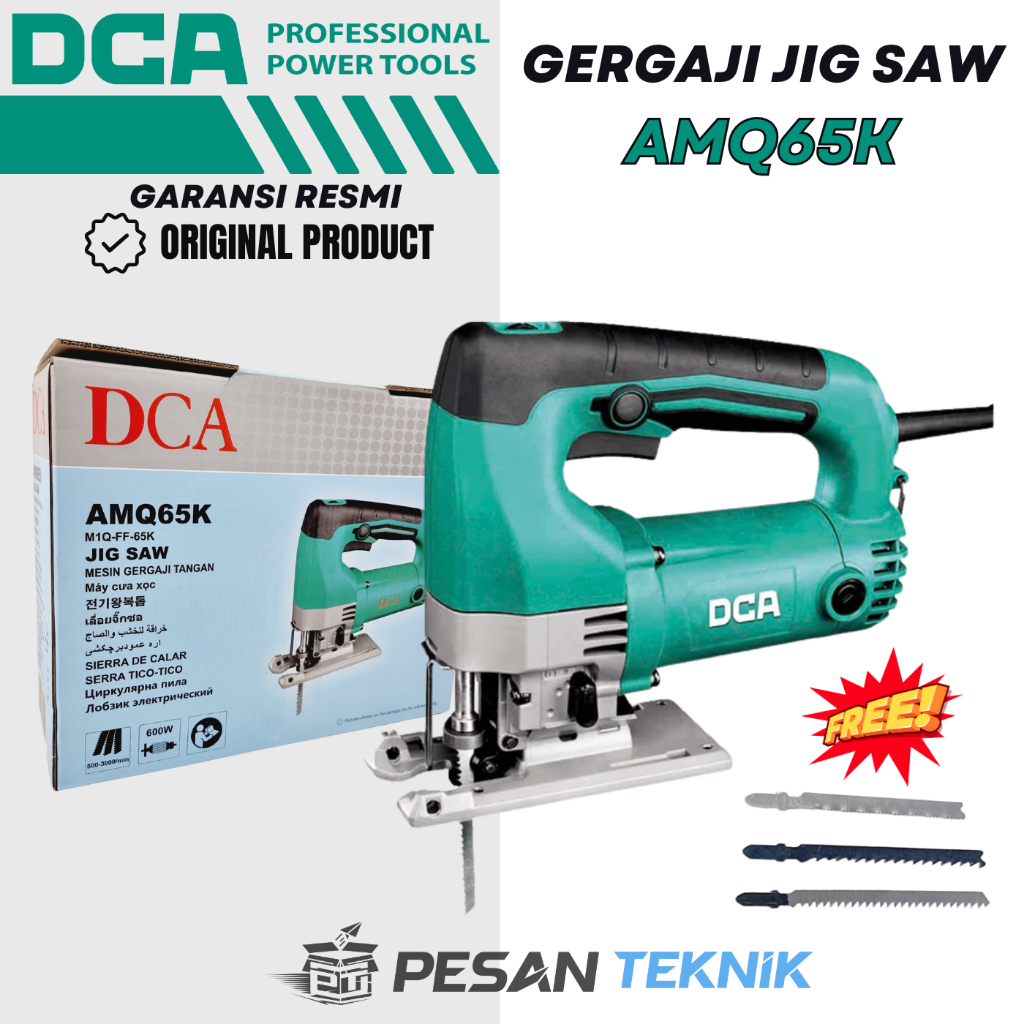 Jual Mesin Gergaji Ukir Jigsaw Jig Saw 600Watt DCA AMQ65K | Shopee ...