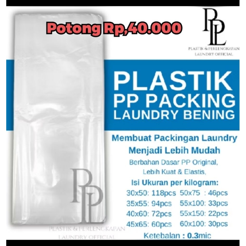 Jual PLASTIK LAUNDRY PP BENING POTONG BERAT 1KG. | Shopee Indonesia
