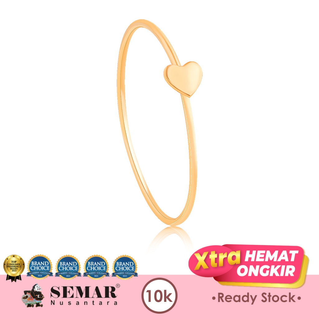 Jual Cincin Emas Dainty Heart Gold 10K Semar Nusantara | Shopee Indonesia