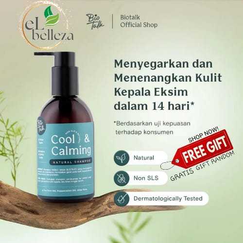 Jual Biotalk Cool & Calming Shampoo | 250ml | Non SLS/SLES | Natural ...