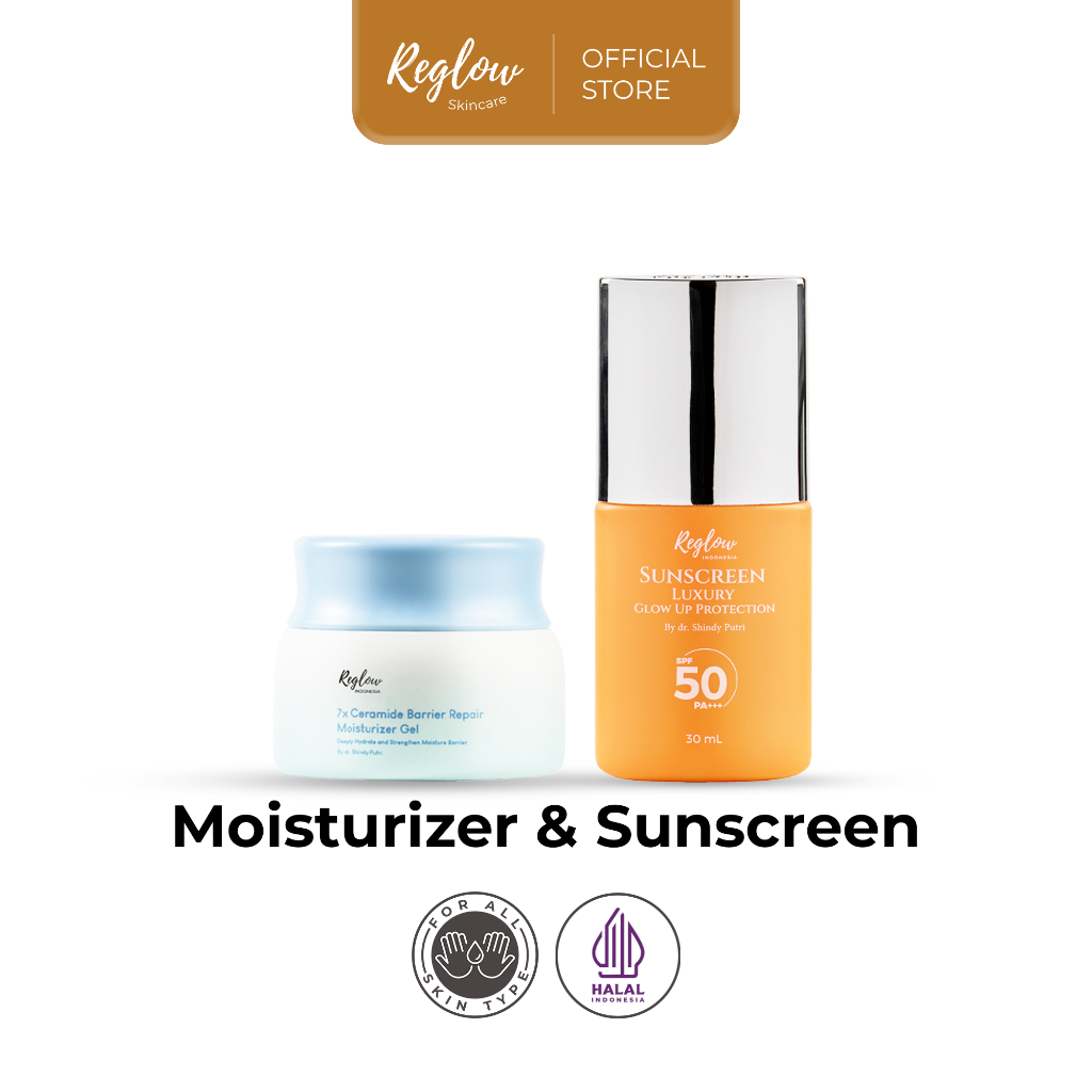 Jual Reglow Sunscreen Luxury Glow Up Protection SPF 50 PA+++ & Reglow ...